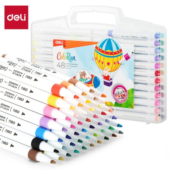 Deli Colorun Acrylic Marker 48Pc 1Box
