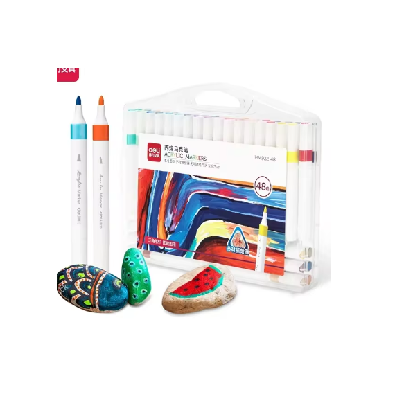 Deli Color Emotion Acrylic Marker 48Pc 1Box