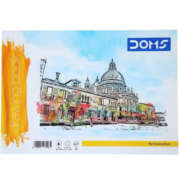 Doms A4 Yellow Drawing Book 16 Sheet 1Pc