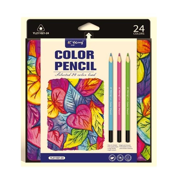 Yalong Color Pencil 24Pc 1Pck
