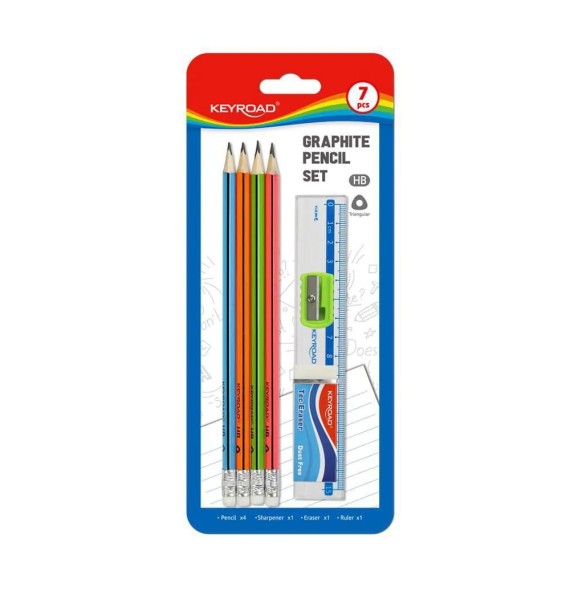 Keyroad Graphite Pencil 7Pc SET 1Pck