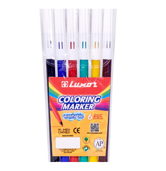 Luxor Coloring Marker 6Pc 1Pck