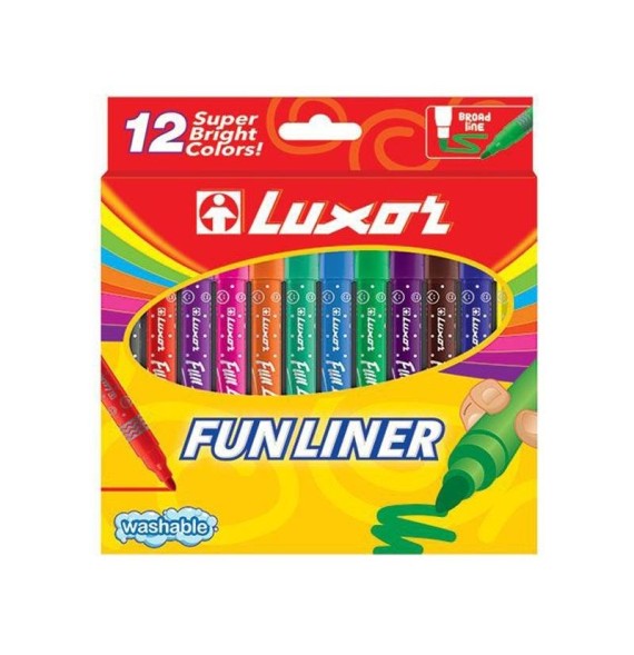 Luxor Funliner Super Bright Colour 12Pc 1Pck