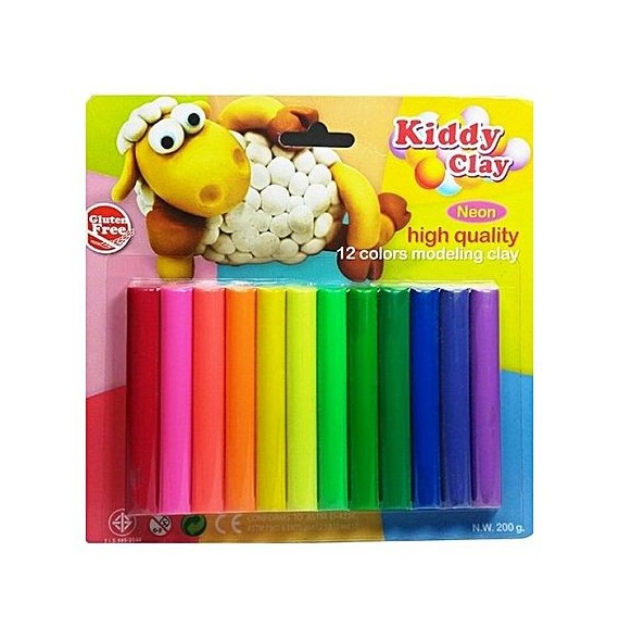 Kiddy Clay 12 Colors Modeling Clay 200Gm