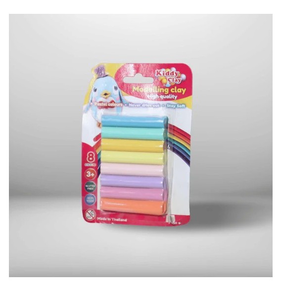 Kiddy Clay Pastel 8 Colors Modeling Clay