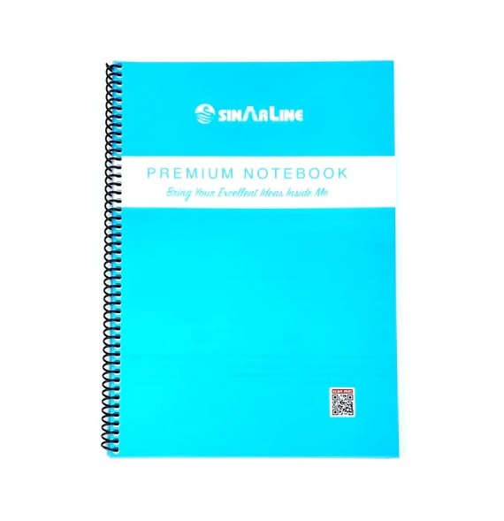 Sinarline Spiral Premium Notebook A4 80sht 1Pc