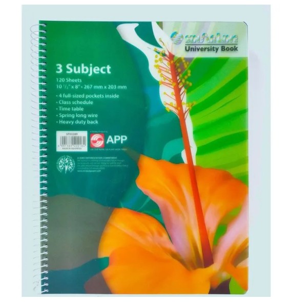 Sinarline Spiral Notebook 3 Subject 1Pc