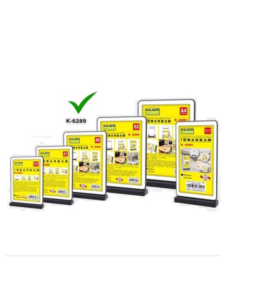 Kejea T-Shaped 2faced Slide Card Stand A6 1Pc