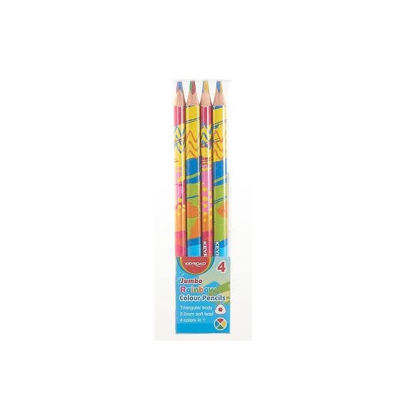 Keyroad Jumbo Rainbow Color Pencil 4Pcs 1Pck