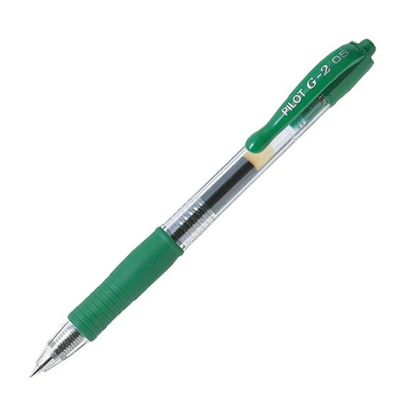 Pilot G-2 Gel Pen Extra Fine 0.5mm Green 1Pc
