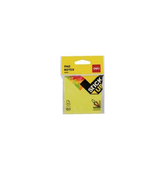 Deli Stick-Up Notes Pad 25x4Sh/3x3 1Pck