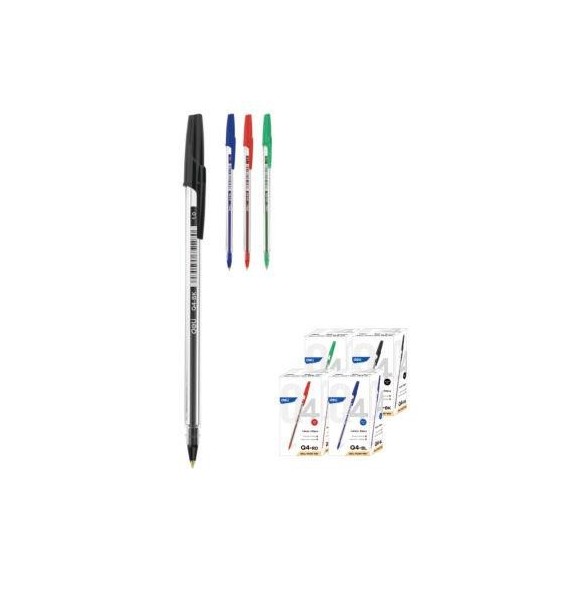 Deli Ball Pen Red 10.mm 50Pc 1Pck