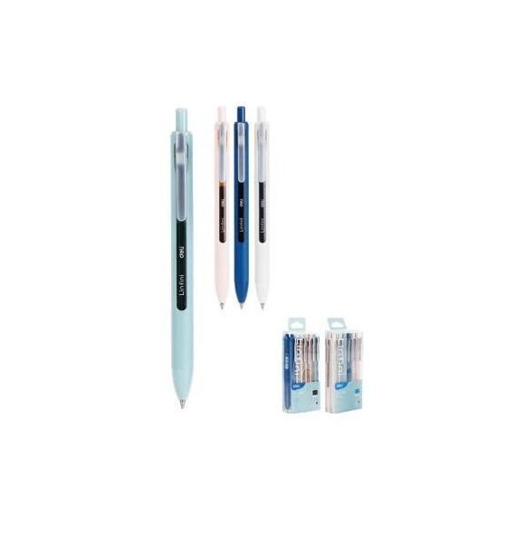 Deli Linfini Gel Pen 0.5MM Gel Pen Blue 12Pc 1Pck