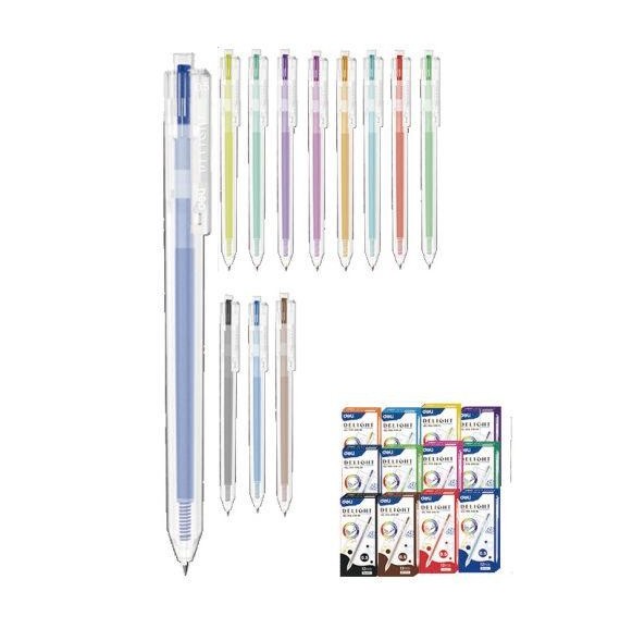 Deli Delight Gel Pen Black 12P 1Pck
