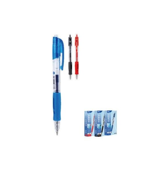Deli Arris Ultra Gel Pen Black 0.5MM 12Pc Pck