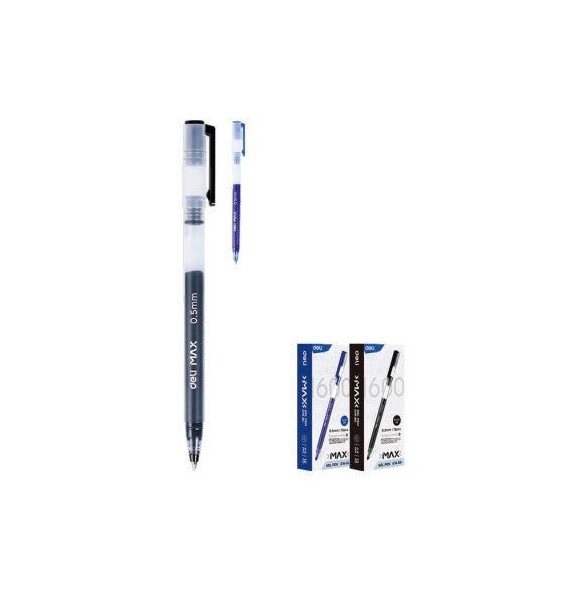 Deli Mate Daily Max Gel Pen Blue 0.5MM 12Pc 1Pck