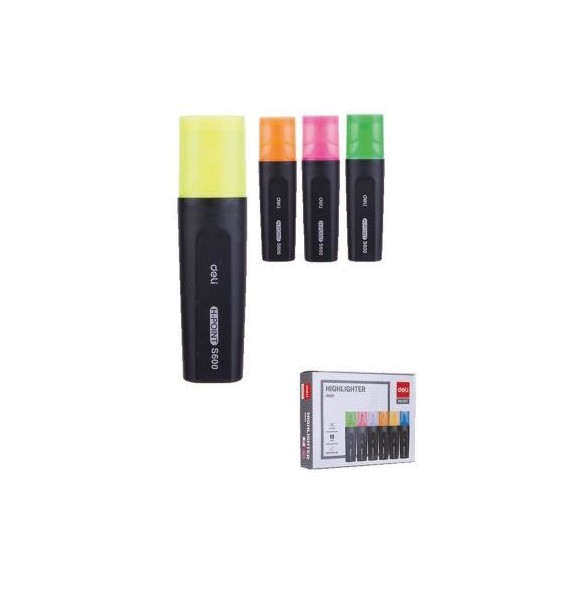 Deli H-Point Highlighter 1~5mm 10Pcs*1Pck