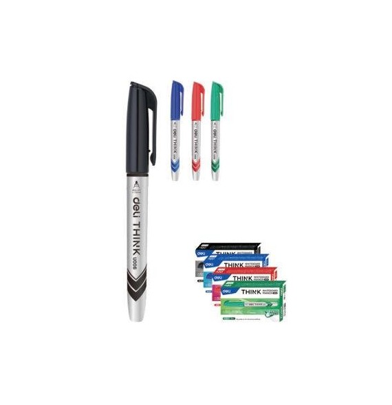 Deli Think Whiteboard Marker Green 12Pc 1Pck