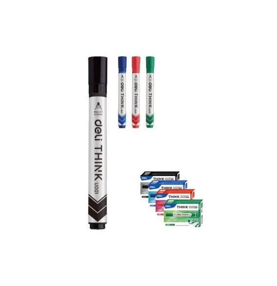Deli Think Permanent Marker Green 12Pc 1Box