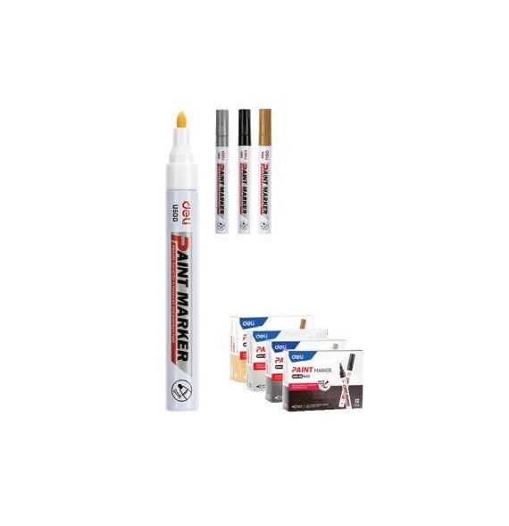 Deli Paint Marker White 12Pc 1Pck