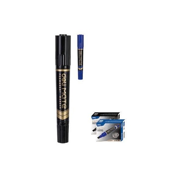 Deli Mate Per-Marker Double Tip Blue 10Pcs*1Pck