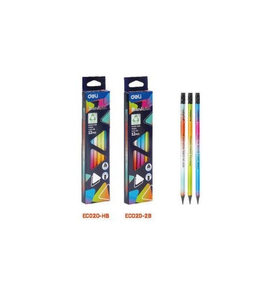 Deli Enovation HB Pencil Wood Free 12Pc 1Pck