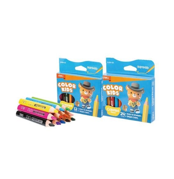 Deli Color Kids Color Pencils 12Pc 1Pck